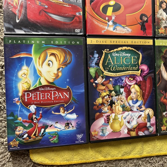 10 DISNEY PETER Pan Jungle Book Alice Wonderland Incredibles Cars ...