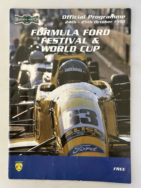 FORMULA FORD OFFICIAL Programme October 1998 £5.45 - PicClick UK