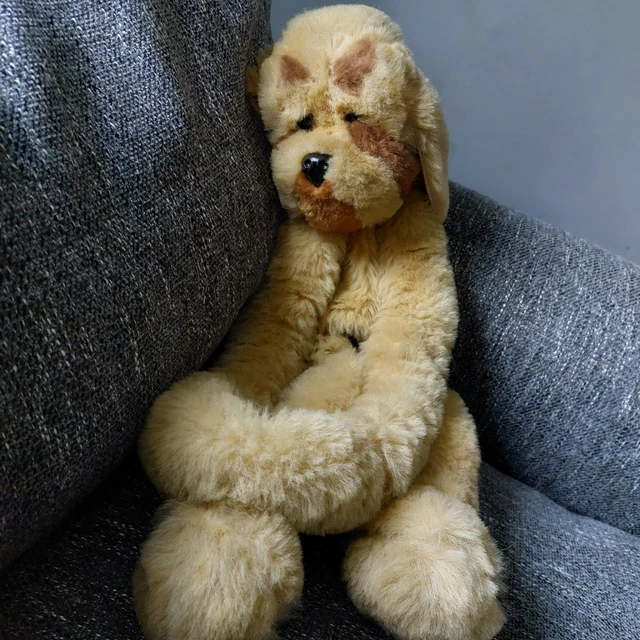 VINTAGE A T Harper Brown Dog Full Body Hand Puppet Hugging Plush 29" £ ...