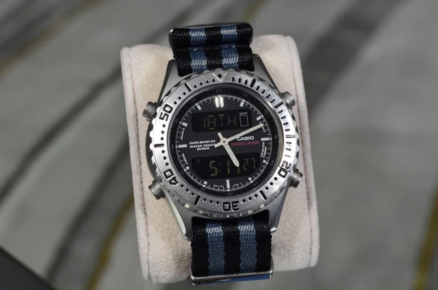 CASIO TIC-110 TIMBER Cruiser Analog/Digital Chrono Vintage Watch Japan ...