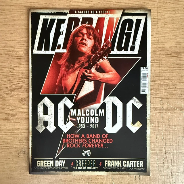 KERRANG MAGAZINE ISSUE 1699 Malcolm Young Tribute AC/DC Green Day Frank ...
