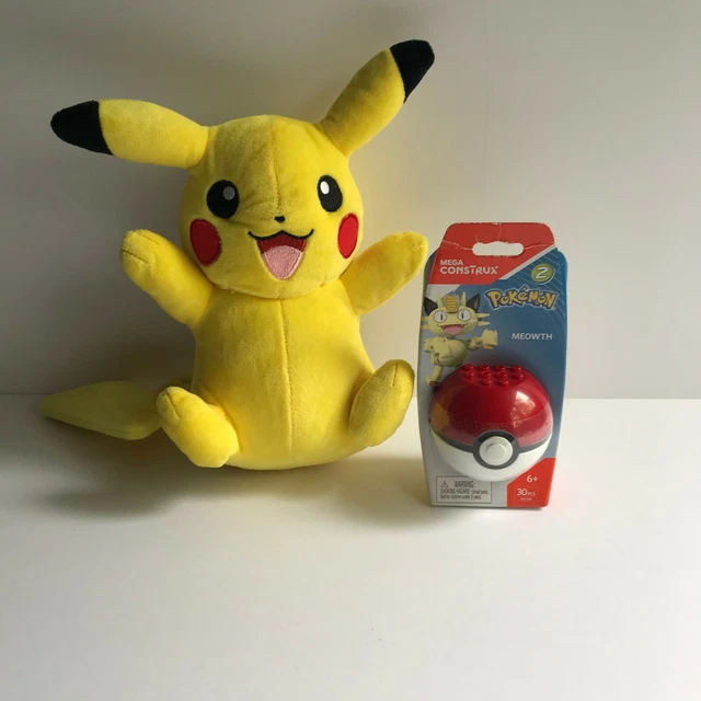 PIKACHU PLUSH AND Mega Construx Series 2 Pokemon Meowth Lot EUR 17,86 ...