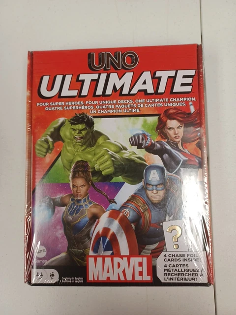 MATTEL GAMES - UNO Ultimate Marvel 4 Player Core Set Card Game, NEW $5. ...