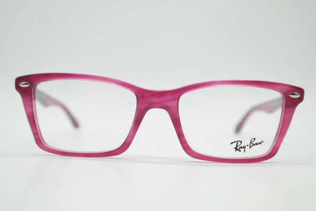 BRILLE RAY BAN RB 5241 Rot Silber Eckig Brillengestell eyeglasses Neu ...