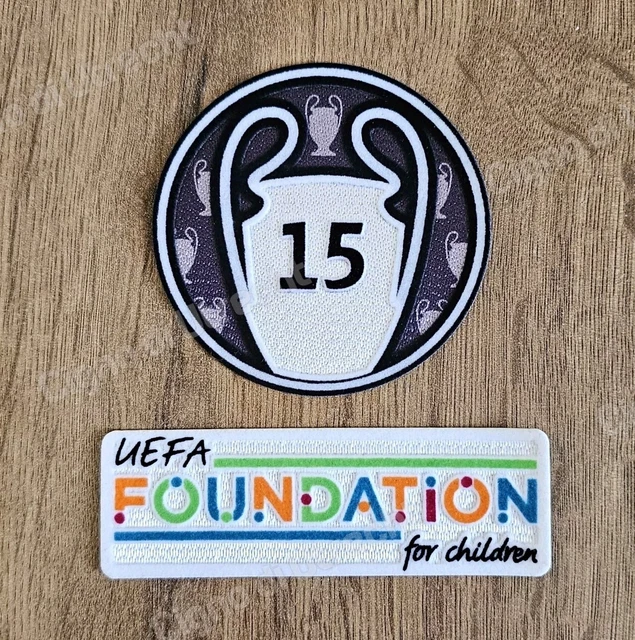 REAL MADRID 2024-2025 Champions League Winner & Foundation Sleeve Patch ...