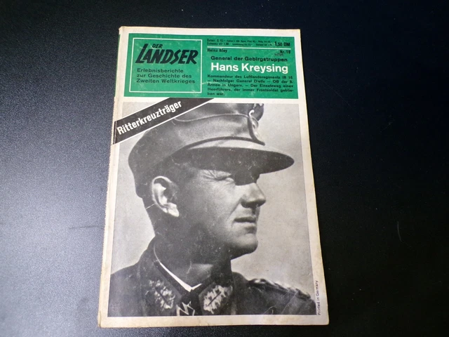 DER LANDSER - Ritterkreuzträger General Hans Kreysing / Heft Nr. 19 EUR ...