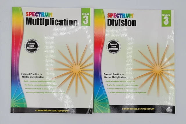 SPECTRUM GRADE 3 Multiplication Spectrum Grade 3 Division Workbooks by ...