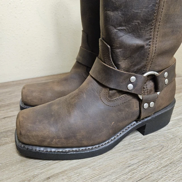 CODY JAMES CJ9995BL Harness Biker Boots Mens 9.5 W-Wide Brown Leather ...