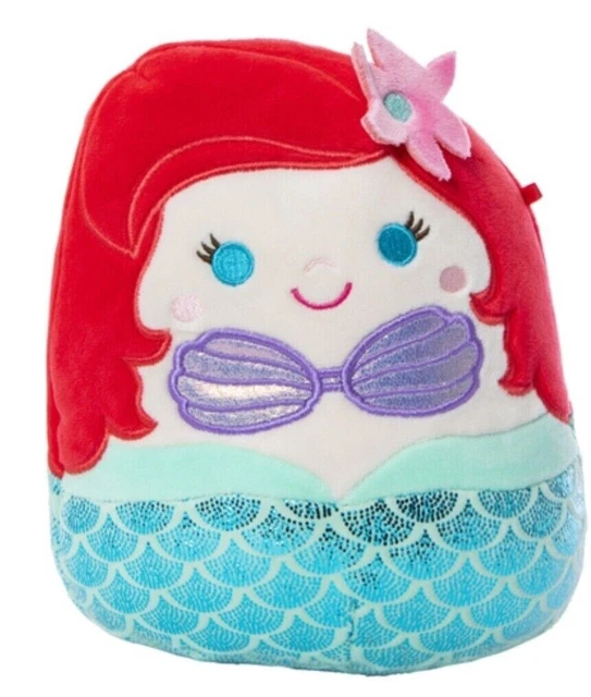 DISNEY SQUISHMALLOW 7.5” ARIEL The Little Mermaid Original Kelly Toy ...