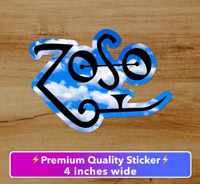 LED ZEPPELIN MUSIC Band Jimmy Page's ZoSo Symbol Decal Sticker - Free ...