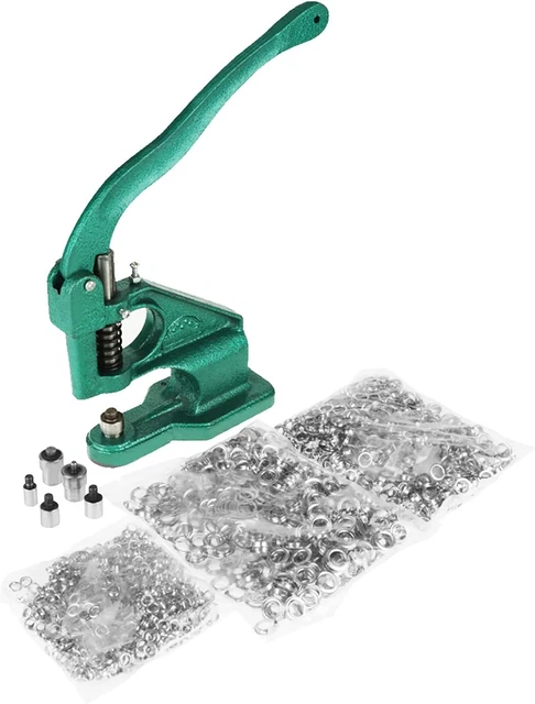 EYELET PRESS MACHINE, Hand Press Grommet Punch Machine with 3 Dies ...