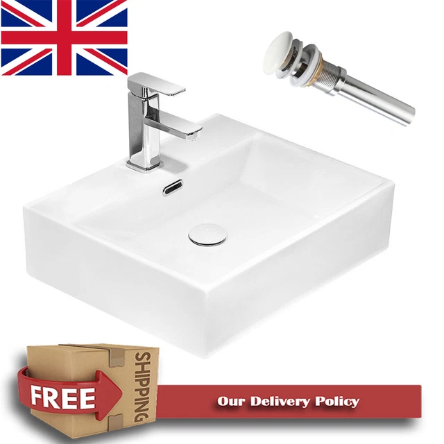 RECTANGLE COUNTERTOP HANDWASH Basin Small Hand Wash Basin W/Overflow ...