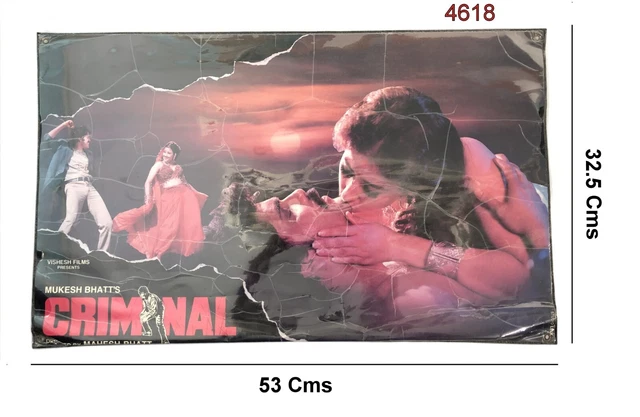 CARTOLINA DA LOBBY Del Film 'Criminal' Bollywood (Dimensione 21" X 12 ...
