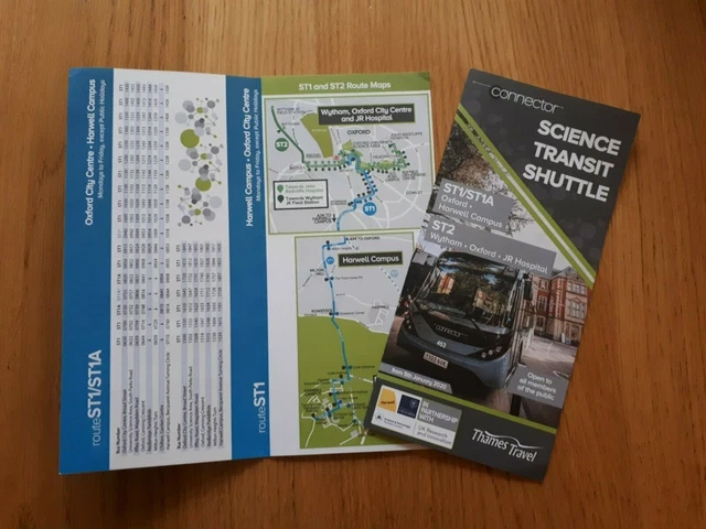 THAMES TRAVEL: BUS timetable leaflet for Connector routes ST1 & ST2 ...