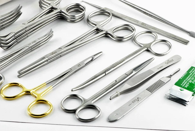 VETERINARY GENERAL SURGERY Set Suture Pack of 43 Instruments in Box CE ...