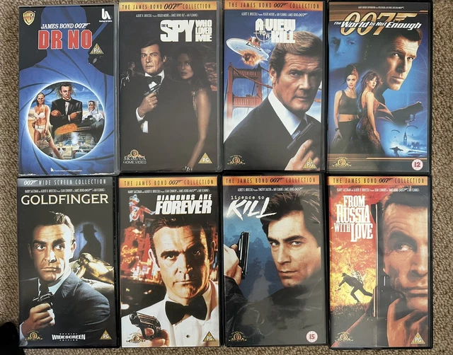 JAMES BOND VHS Videos x 8. Excellent Condition £8.00 - PicClick UK