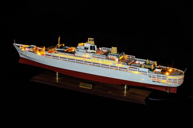 SEACRAFT GALLERY SS Oriana 86cm LED Electric Lighting Wooden Model ...