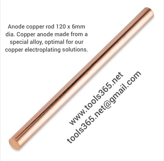 COPPER ANODE 6MM X 120mm For Copper Electroplating Solution. £7.60 ...