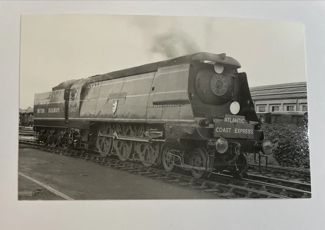 BR RAILWAY LOCOMOTIVE Photograph West Country Class Unrebuilt 34017 ...