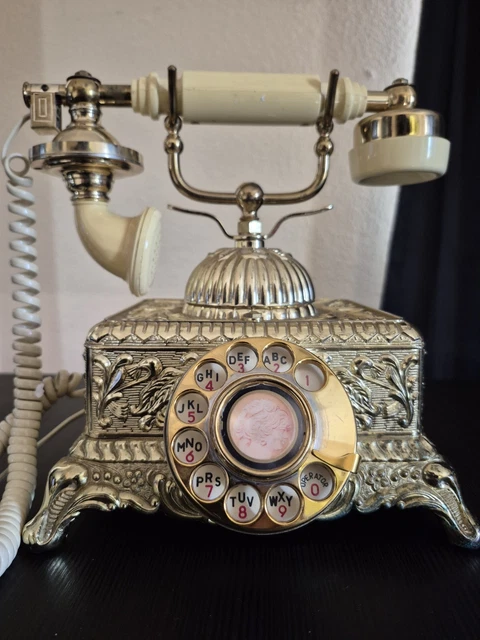 VINTAGE RADIO SHACK Rotary Telephone Ornate Victorian Baroque Monarch ...