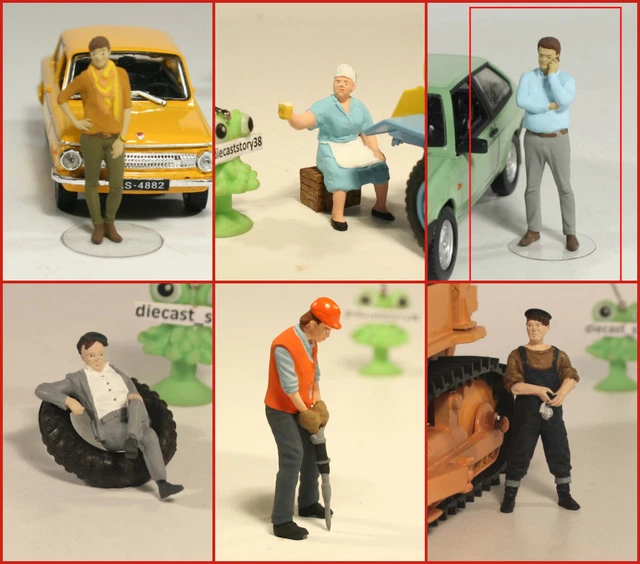 1:43 FIGURE GIRL KAMAZ trucker Traktorist businessman Bauarbeiter ...