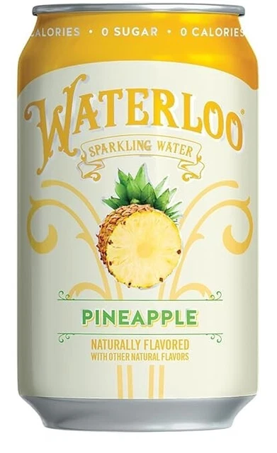 WATERLOO SPARKLING WATER, Pineapple Naturally Flavored, 12 Fl Oz Cans, Pack of 1 £10.15 ...