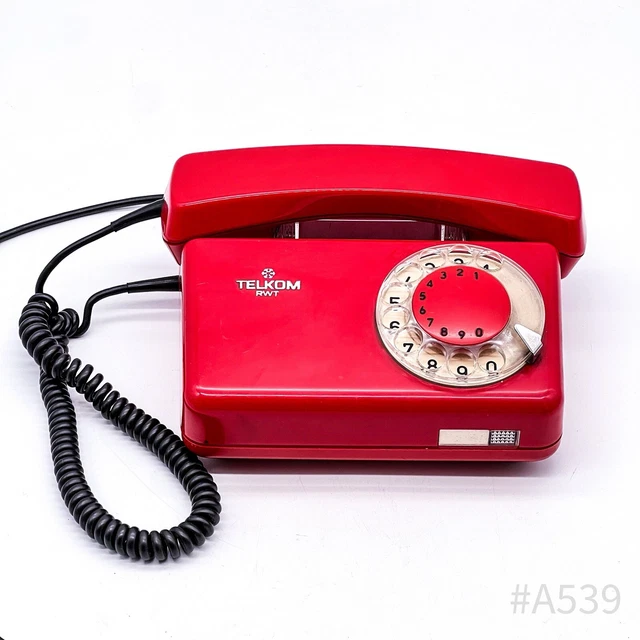 VINTAGE TELKOM RWT Tulipan Wählscheibentelefon Telefon 70er Jahre | Rot ...