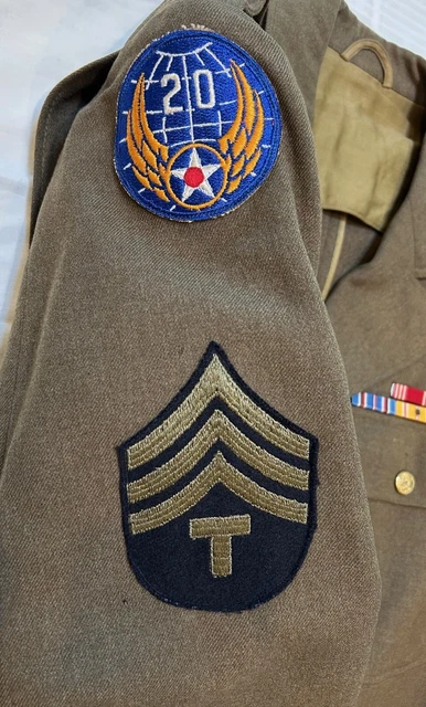 EARLY WW2 20TH Air Force Tech Sergeant with Ribbons £55.66 - PicClick UK