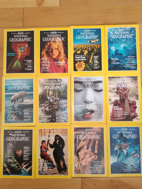 NATIONAL GEOGRAPHIC 1987 Full Year Collection - Bundle Of 12 Vintage Magazines £30.00 - PicClick UK