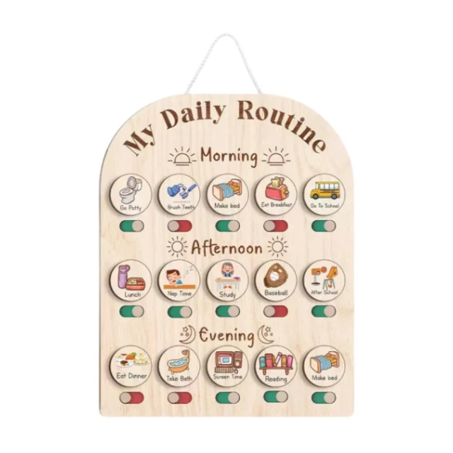 DAILY ROUTINE CHART for Kids Schedule Board Thoughtful Funny Visual ...