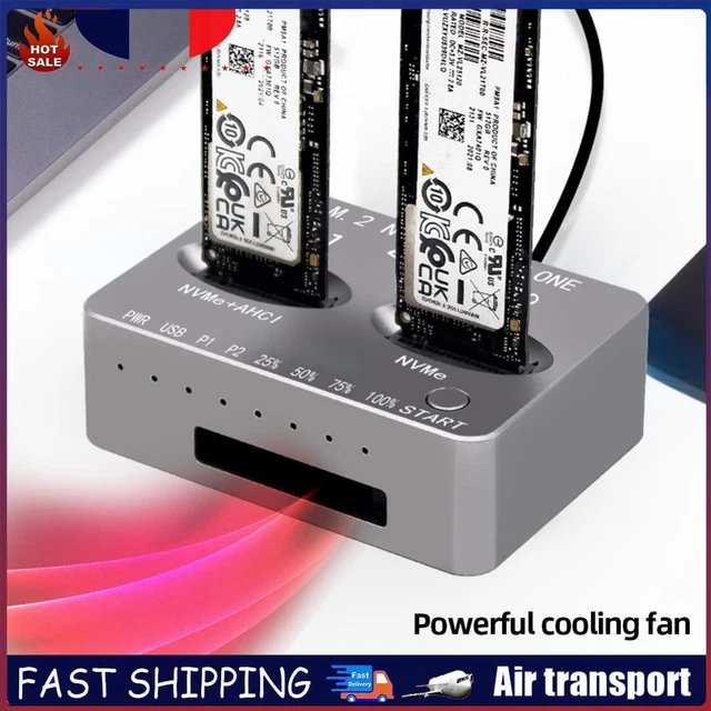 # DUAL-BAY NVME Docking Station Gen2X 20Gbps M.2 SSD Enclosure M.2 M.3 ...