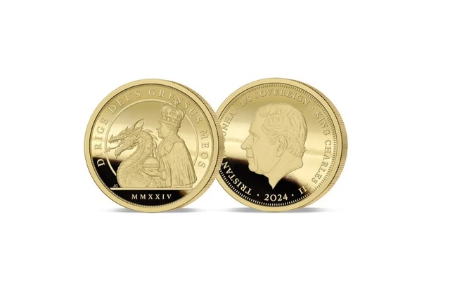THE 2024 KING Charles III And The Dragon Gold Proof One Eighth ...