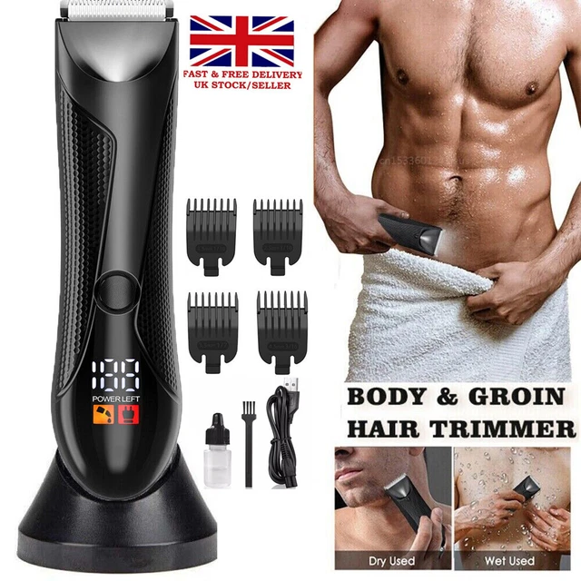 ELECTRIC MEN MANSCAPING Pubic Body Hair Trimmer Groin Ball Shaver ...