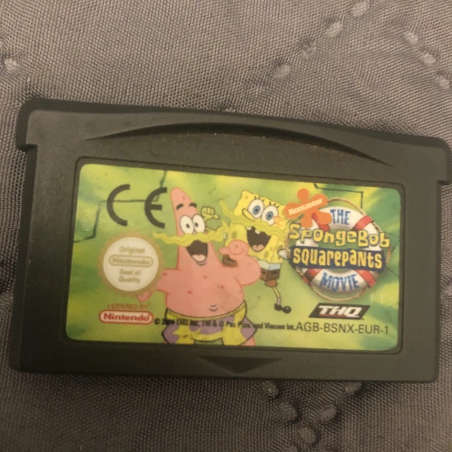SPONGEBOB SQUAREPANTS THE MOVIE GENUINE Nintendo Game Boy Advance Cart ...