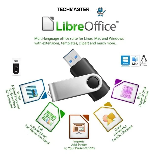 LIBRE OFFICE SUITE New 2025 For Windows Word Processor Database ...