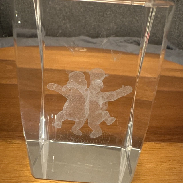 DISNEY WINNIE THE Pooh Tigger Laser Etched 3” Paperweight Glass Crystal ...