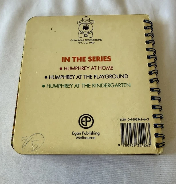 VINTAGE HUMPHREY AT The Playground Mini Spiral Bound Book 1996 Pancake ...