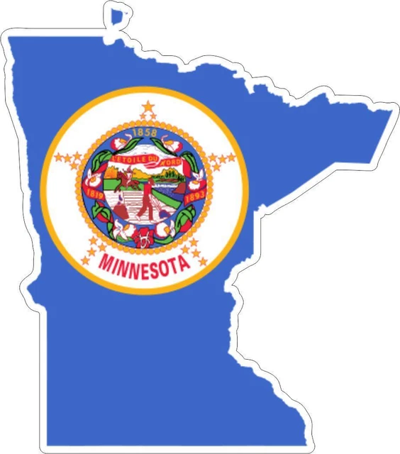 STICKER DECAL EMBLEM flag flag map map minnesota america £2.88 ...