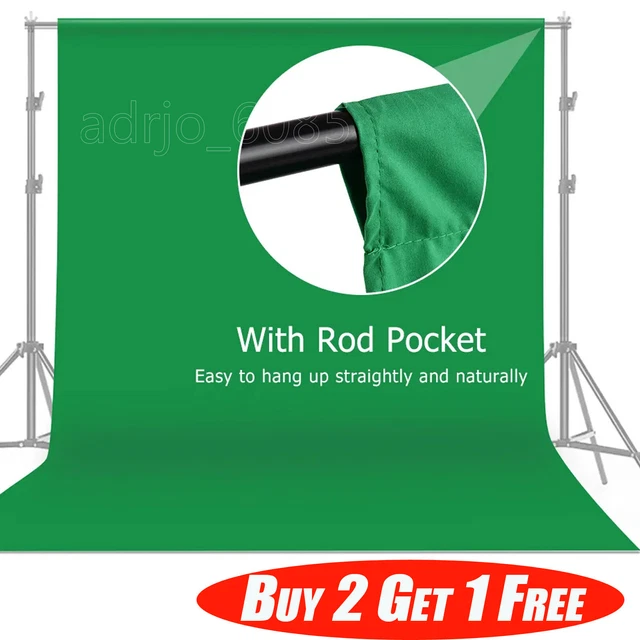 3M PHOTOGRAPHY STUDIO Background Green/ White Screen Backdrop Photo £4. ...