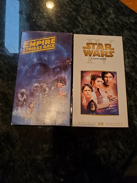 STAR WARS VHS Tapes Lot (2) The Empire Strikes Back & A New Hope ...