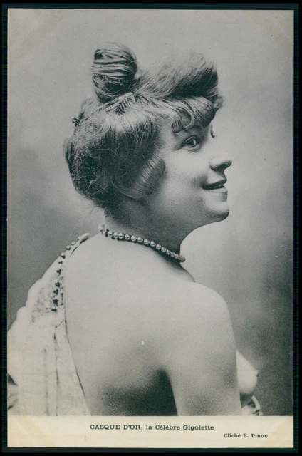 CASQUE D’OR VINTAGE femme nue prostituée ancienne 1900 French photogravure carte postale EUR 70 ...