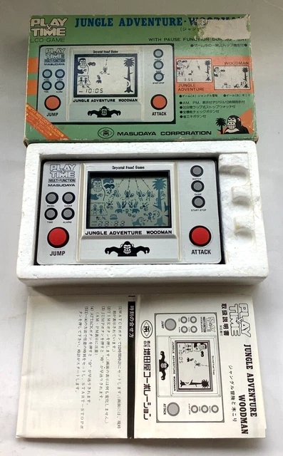 VINTAGE 1982 PLAY & TIME JUNGLE ADVENTURE WOODMAN LCD game (Near Mint ...