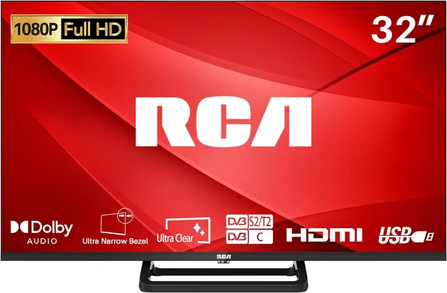 RCA 32 INCH FHD TV, Bezeless Design Freeview Dolby Digital Audio Full ...