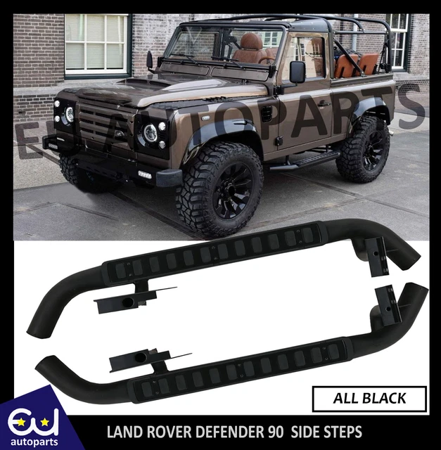 LAND ROVER DEFENDER 90 New 'Fire & Ice' Tubular Side Steps Running ...