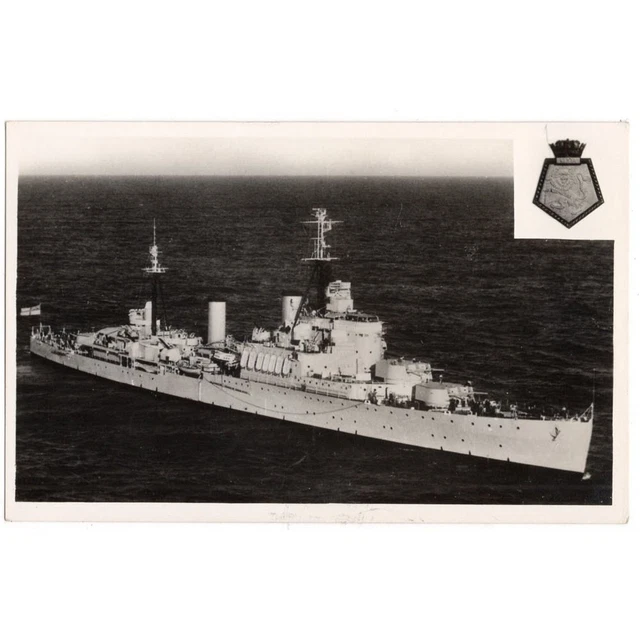 HMS KENYA (1939) Fiji-class Light Cruiser Royal Navy RP Postcard Unused ...