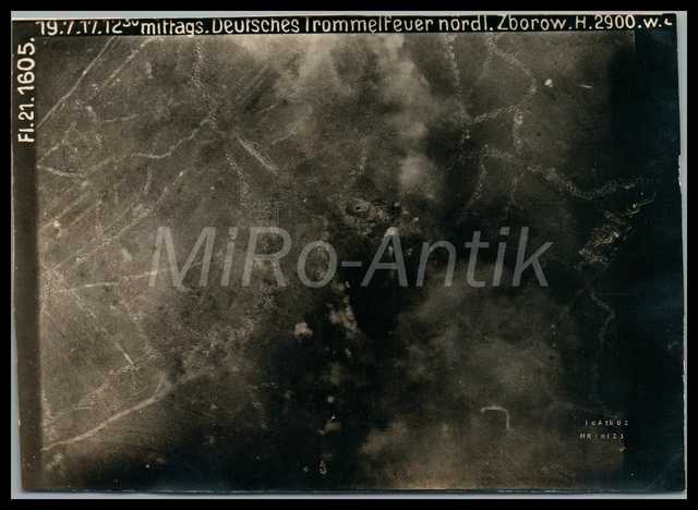 FOTO, NACHL. FLIEGERING.PELLETIER, Aerial, Trommelfeuer nördl. Zborow ...