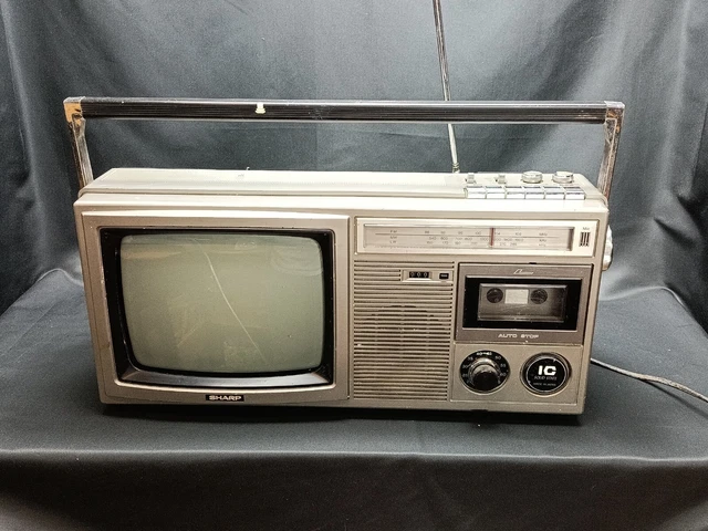 SHARP 10P - 28H Solid State CRT Tv, Radio & Cassete Player Combo (Read ...