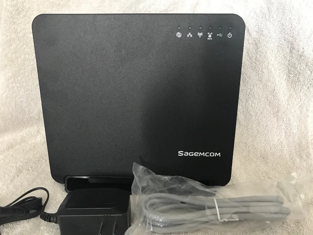 SAGEMCOM FAST 5260 Wireless Router with AC Adapter & Ethernet Cable ...