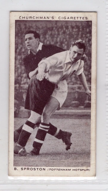 CHURCHMAN 1938. ASSOCIATION Footballers (Soccer) B Sproston Spurs EUR 3 ...