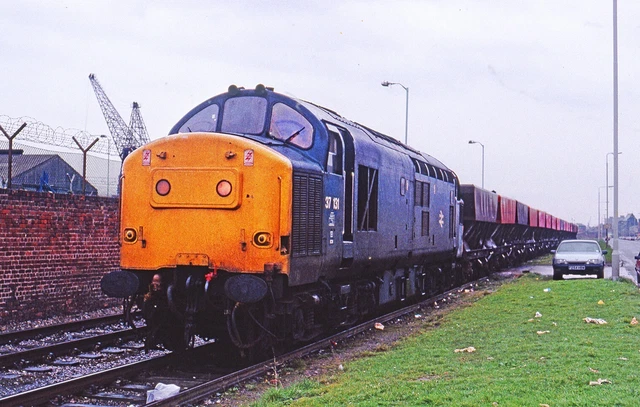 ORIGINAL 35MM RAIL Slide Class 37 37131 Coal Birkenhead 8 3 1989 ...